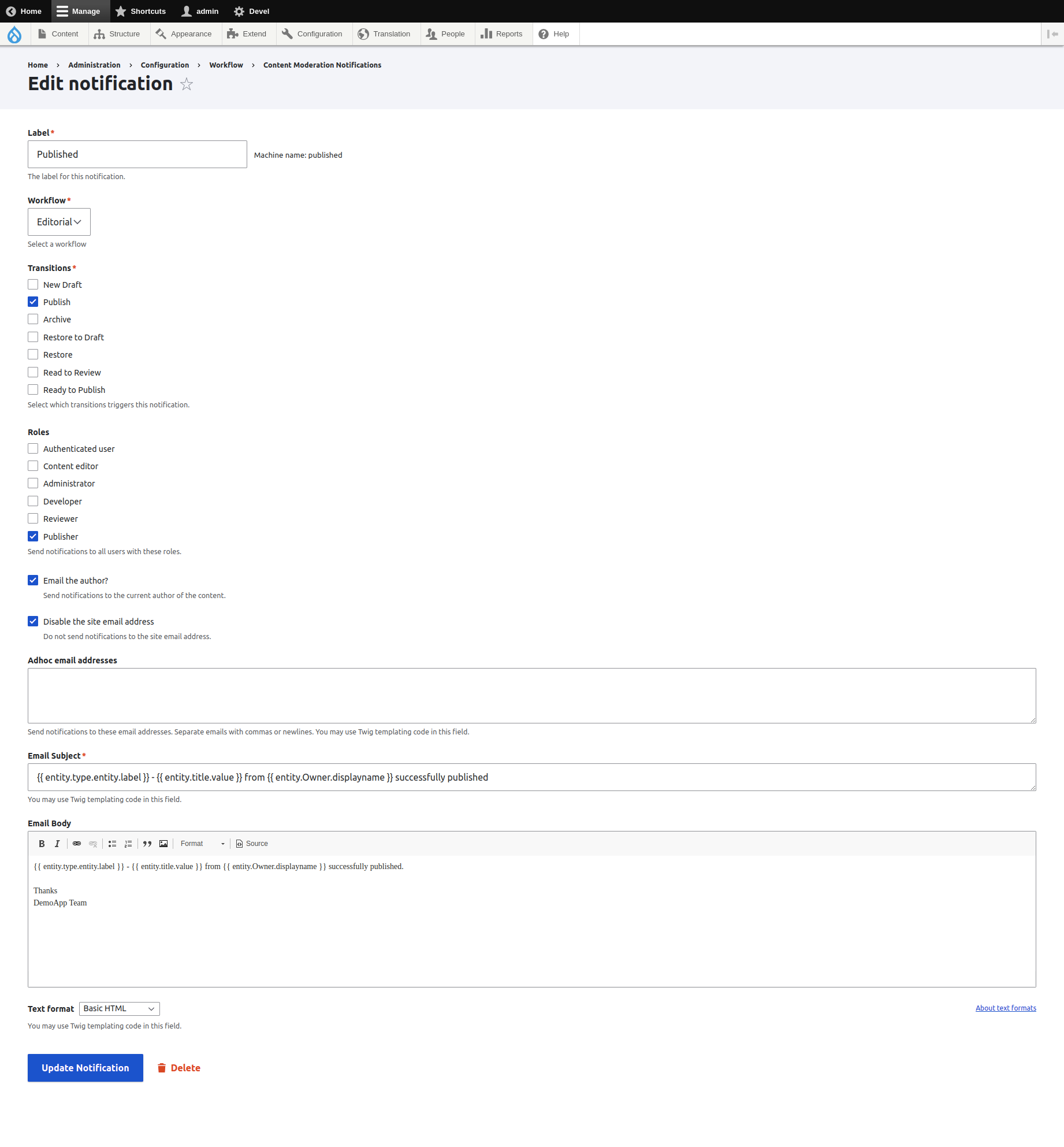 Content Moderation and Workflow with Email Notification in Drupal 9 | TO THE NEW Blog