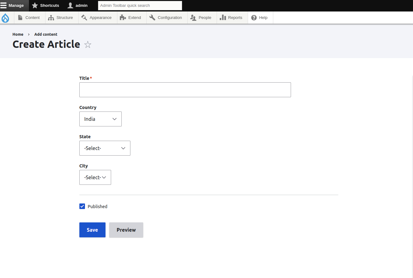 How To Use Dependent Fields In Drupal 9 Node Entity To The New Blog 1884