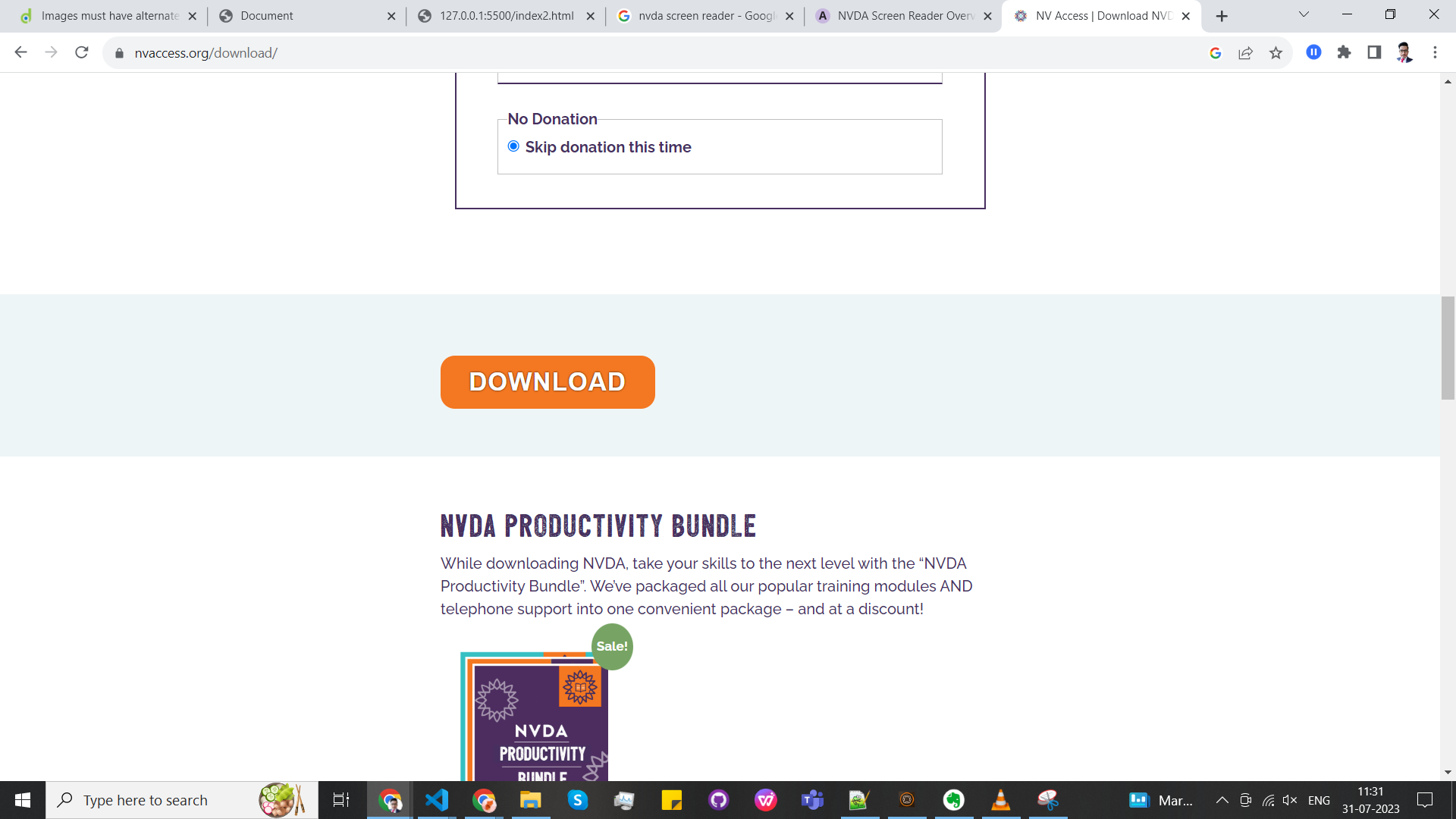 Part 4 Web Accessibility Nvda Screen Reader For Effective Debugging To The New Blog