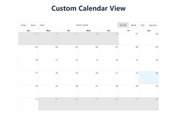 Creating a Custom Calendar View using React Big Calendar | TO THE NEW Blog