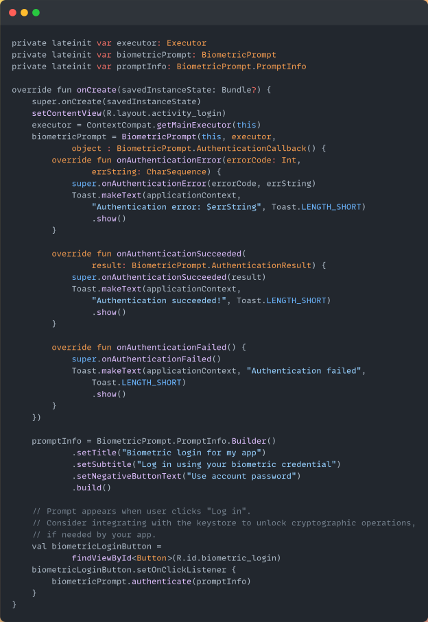 Biometric Authentication in Android Using BiometricManager | TO THE NEW ...