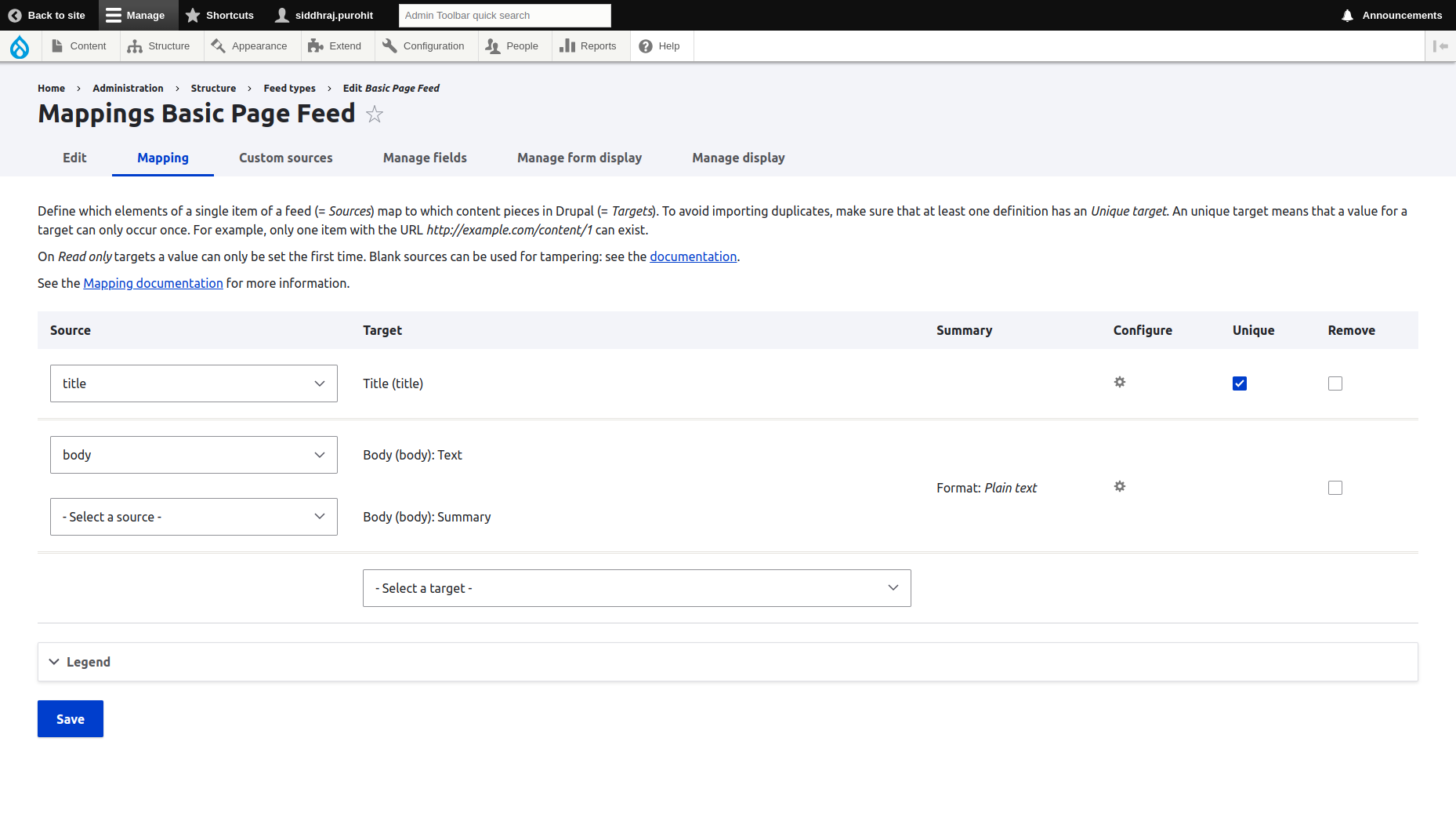 Importing Data Using A Csv File With Drupal Feeds Module To The New Blog
