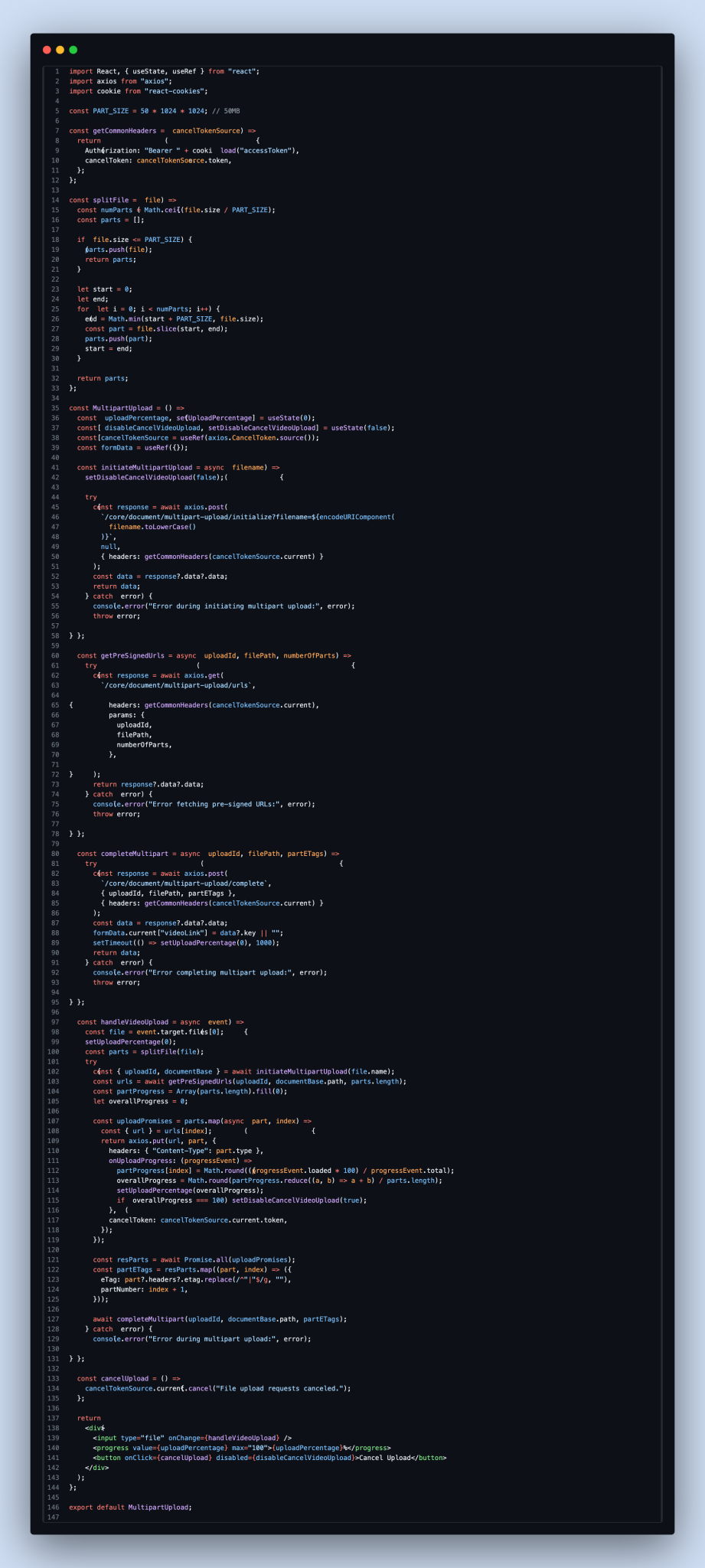 Handling Large File Uploads In React The Multipart Upload Approach To The New Blog
